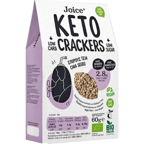 Joice Βιολογικά Crackers Keto 60gr | Pure Natural