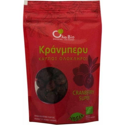 Βιολογικά Cranberries Χωρίς Ζάχαρη 100gr Όλα Bio | Pure Natural